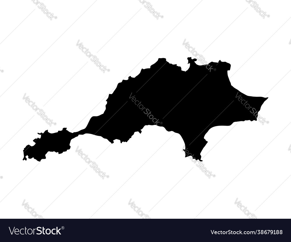 Rottnest island western australia silhouette map Vector Image Rottnest island western australia silhouette map Vector Image