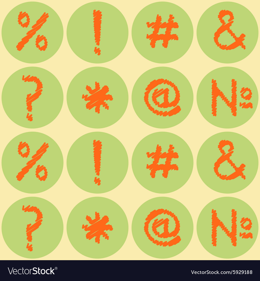 Seamless background with punctuation marks Vector Image