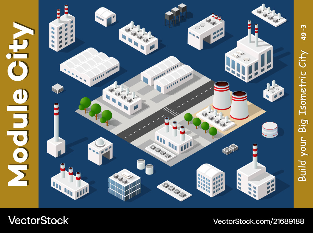 Set of urban areas modules Royalty Free Vector Image
