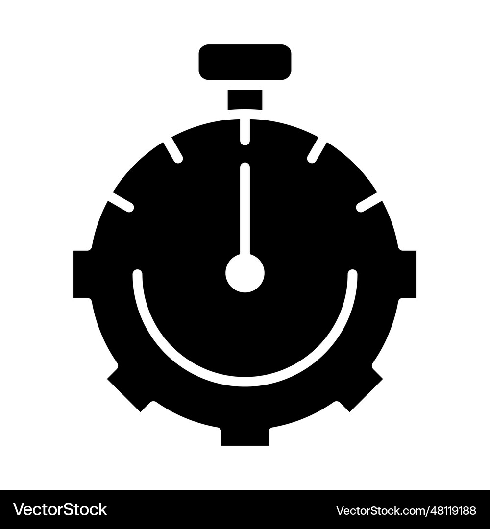 Time management glyph icon for personal Royalty Free Vector