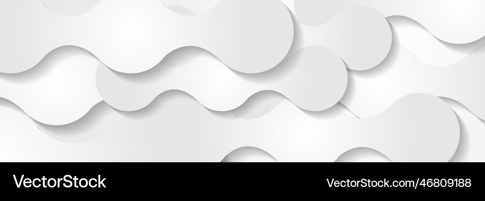White paper curved shapes abstract geometric Vector Image