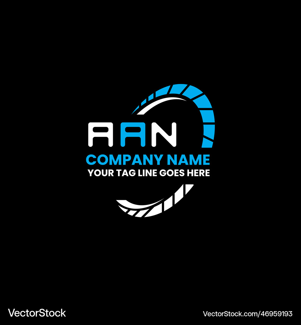Aan letter logo creative design with graphic Vector Image