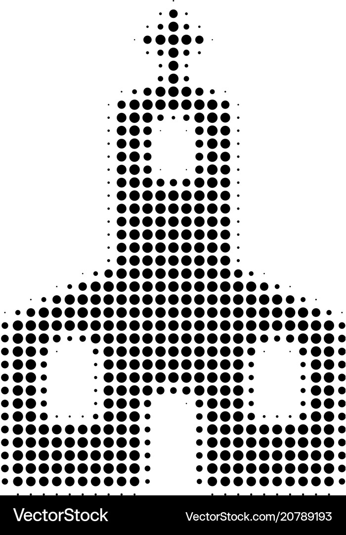 Black dot christian church icon Royalty Free Vector Image