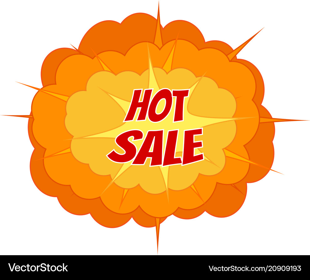 Comic sale discount promotion big Royalty Free Vector Image