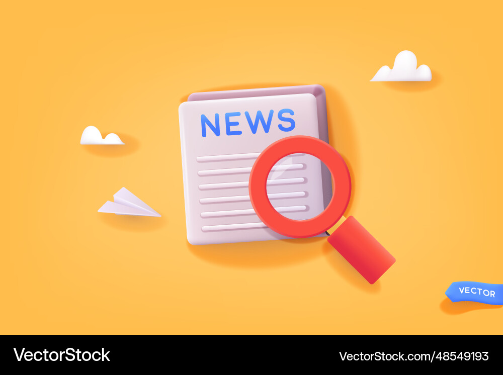 Concept news update newspaper icon Royalty Free Vector Image