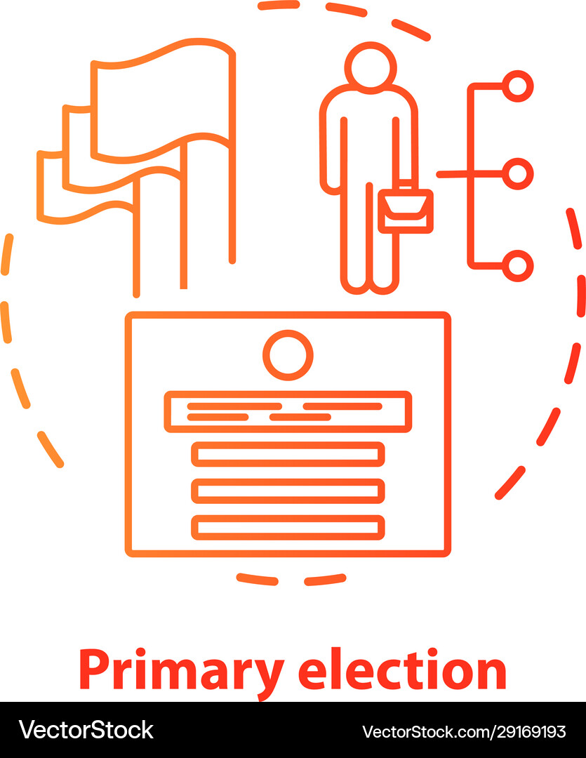 Elections concept icon primary election ballot Vector Image