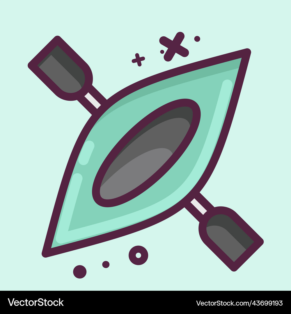 Icon canoe suitable for summer symbol mbe style Vector Image