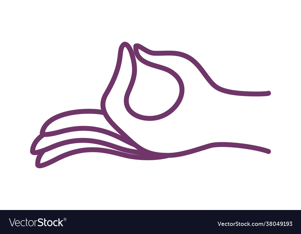 Mudra hand symbol Royalty Free Vector Image - VectorStock