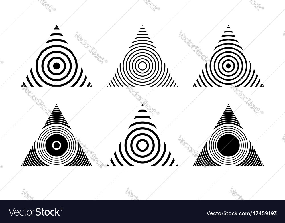 Triangle Design Elements Royalty Free Vector Image