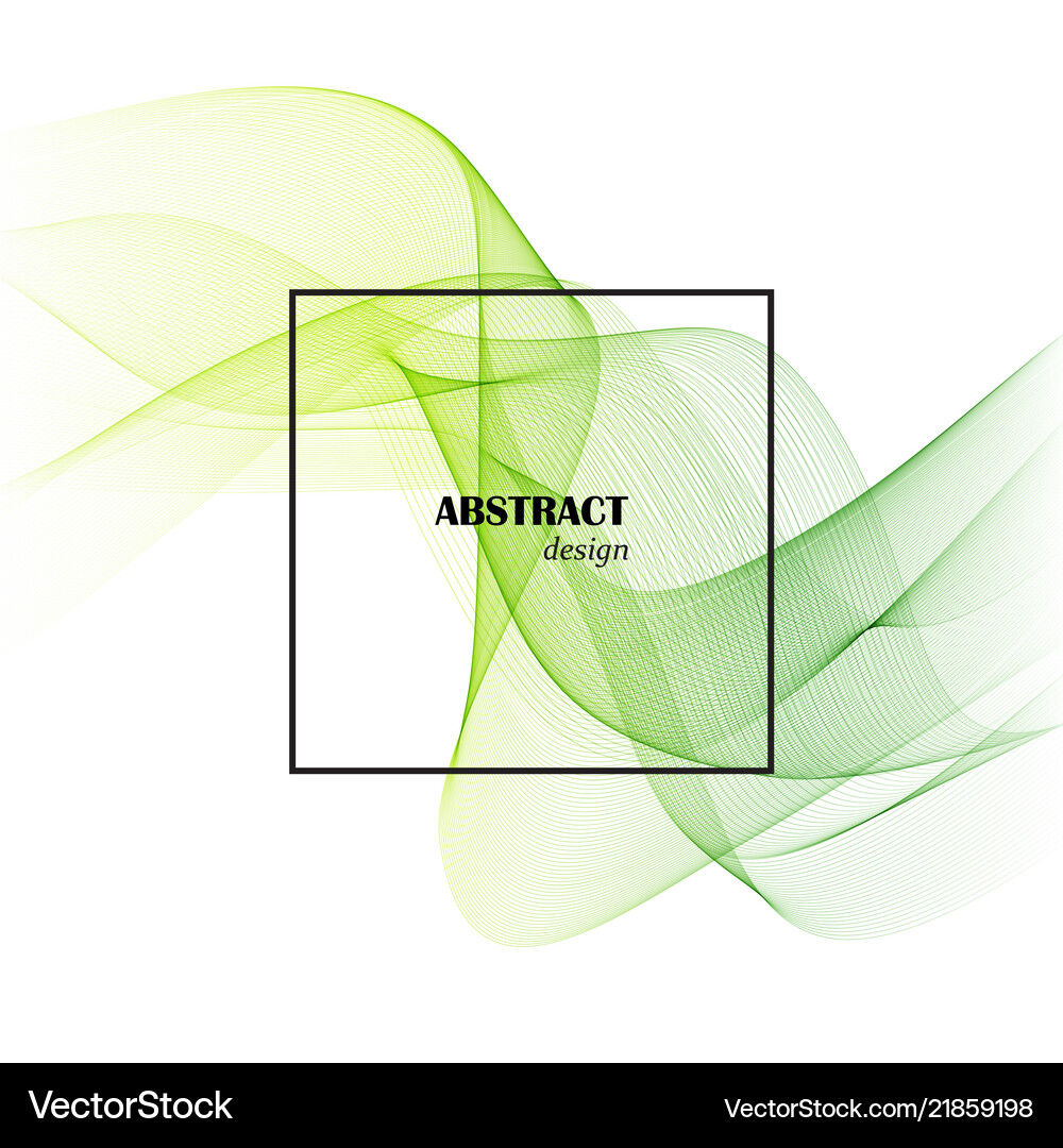 Abstract green wavy lines colorful Royalty Free Vector Image