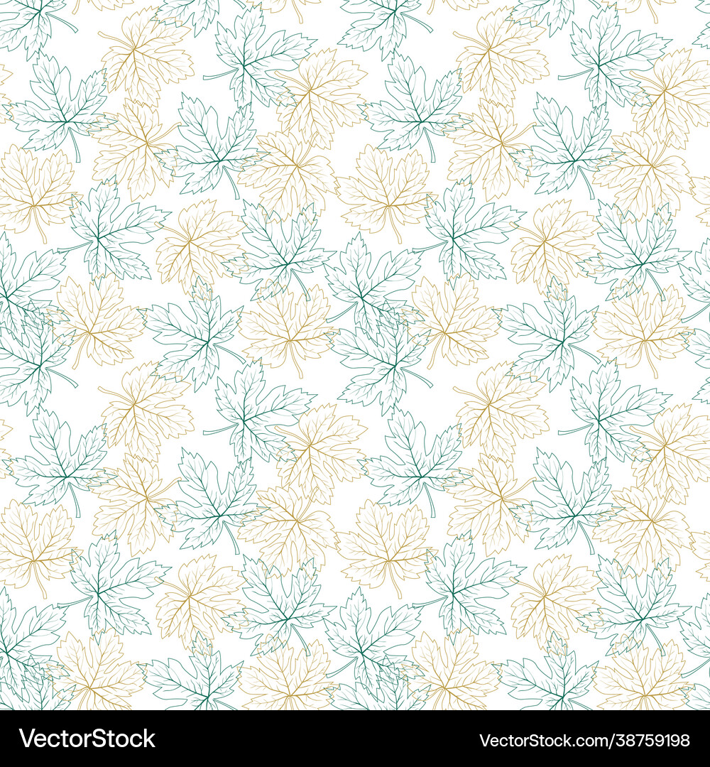 Colorful autumn leaves seamless pattern Royalty Free Vector
