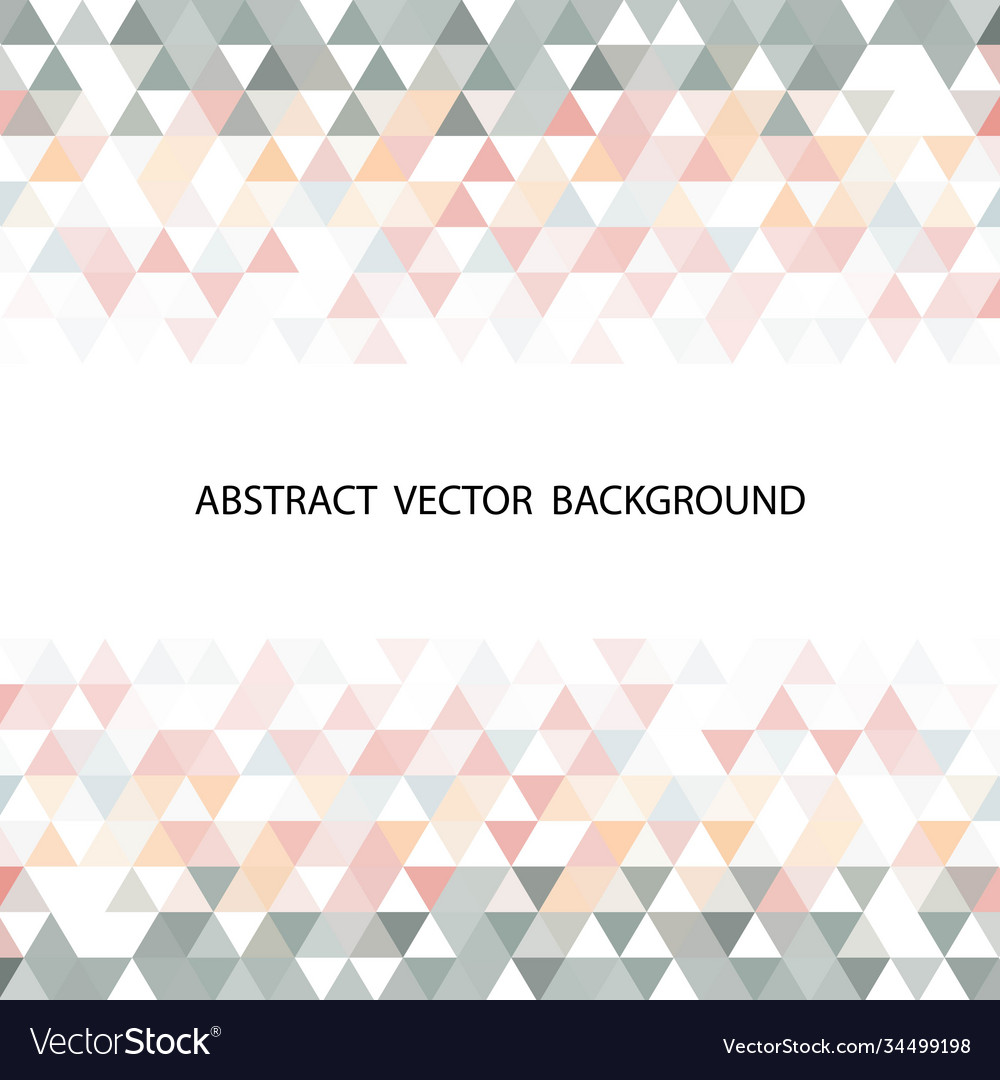 Colorful triangle patterned on white background Vector Image