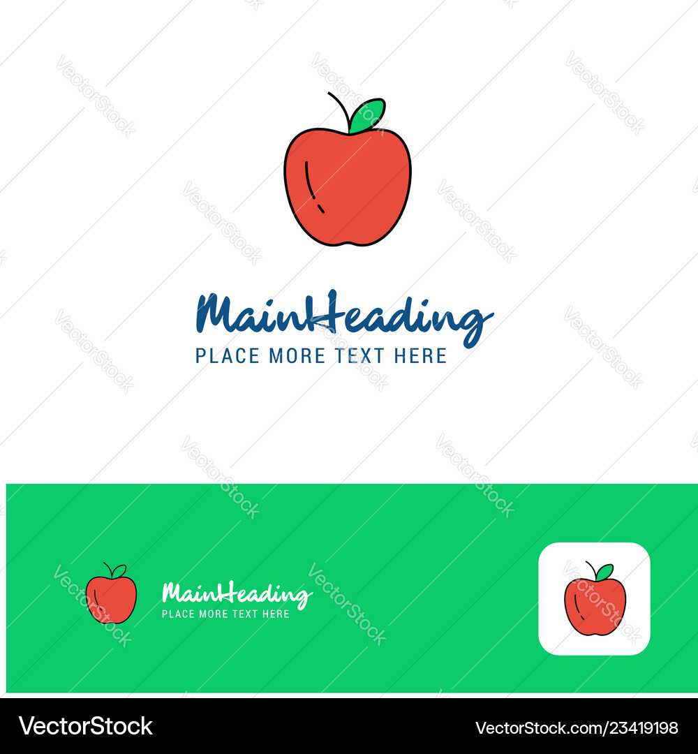 Creative apple logo design flat color logo place Vector Image