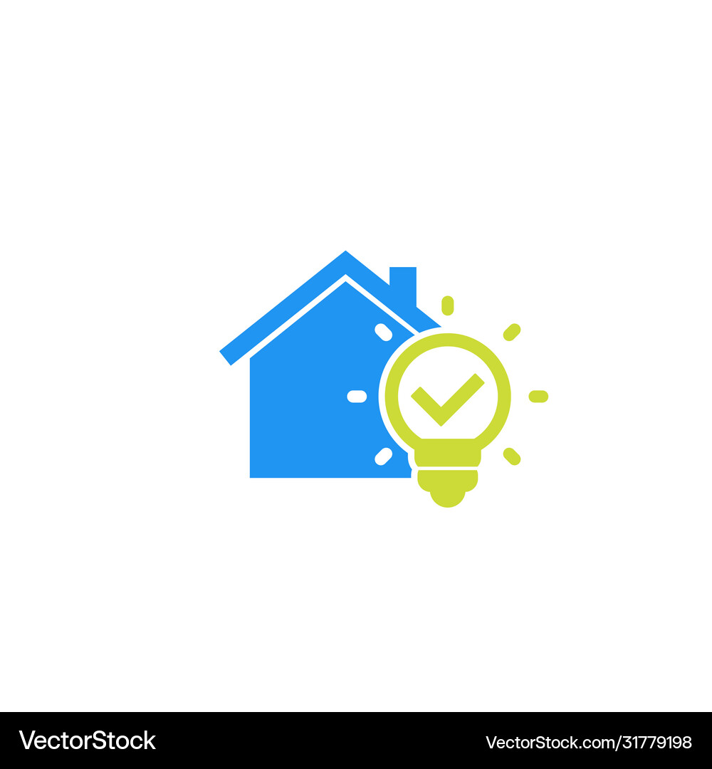 House and light bulb icon Royalty Free Vector Image
