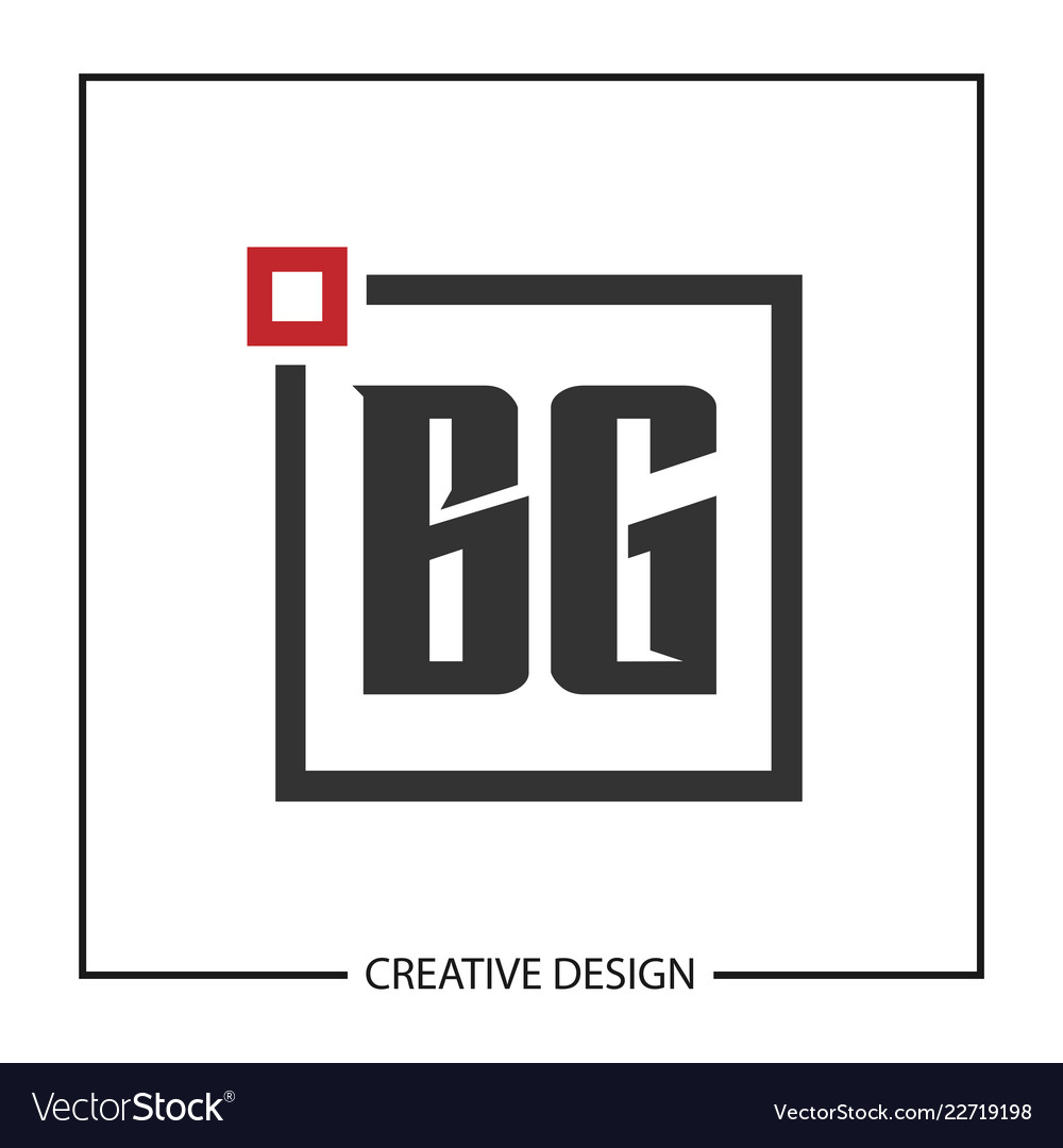 Initial letter bg logo template design Royalty Free Vector
