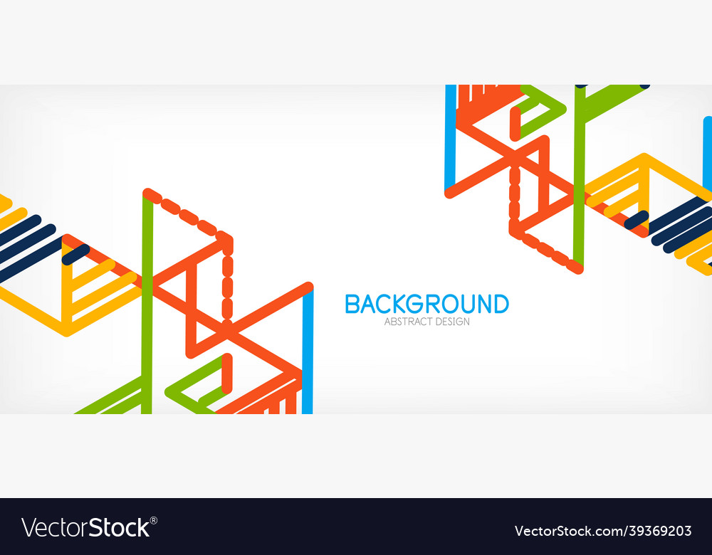 Abstract background color lines on white Vector Image