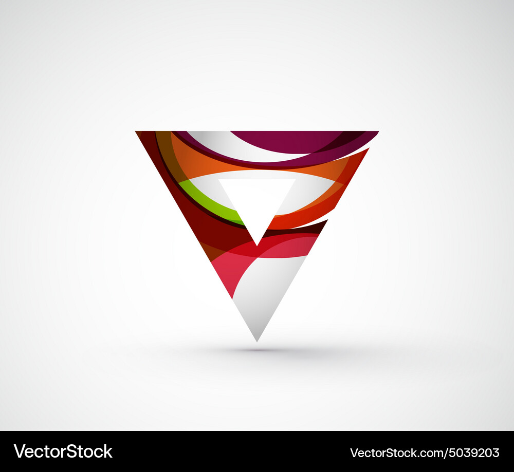 Abstrakte geometrische Firmenlogo Dreieck Pfeil Vektorbild