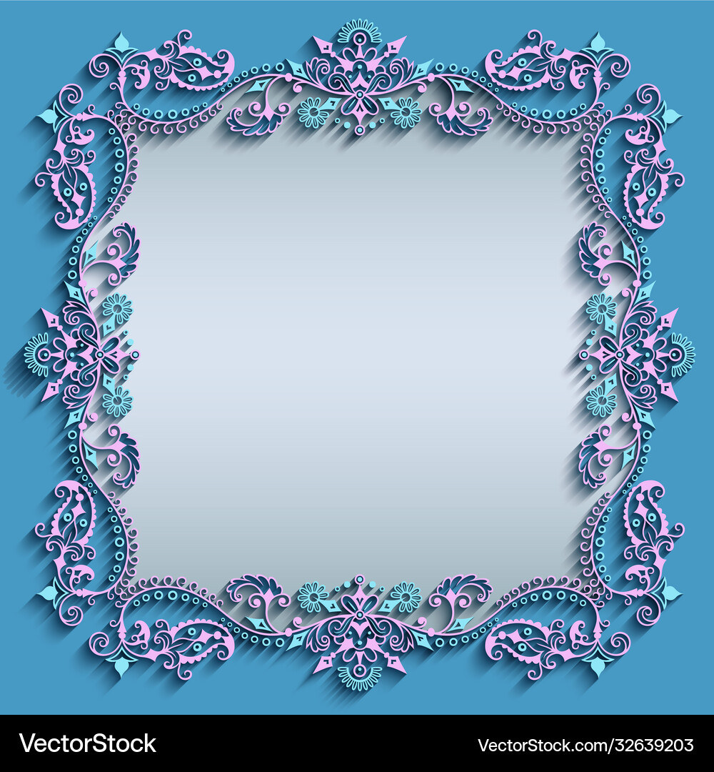 Abstract ornamental nature vintage frame Vector Image