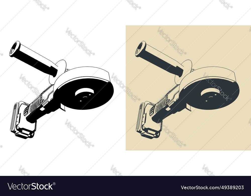 Cordless angle grinder Royalty Free Vector Image