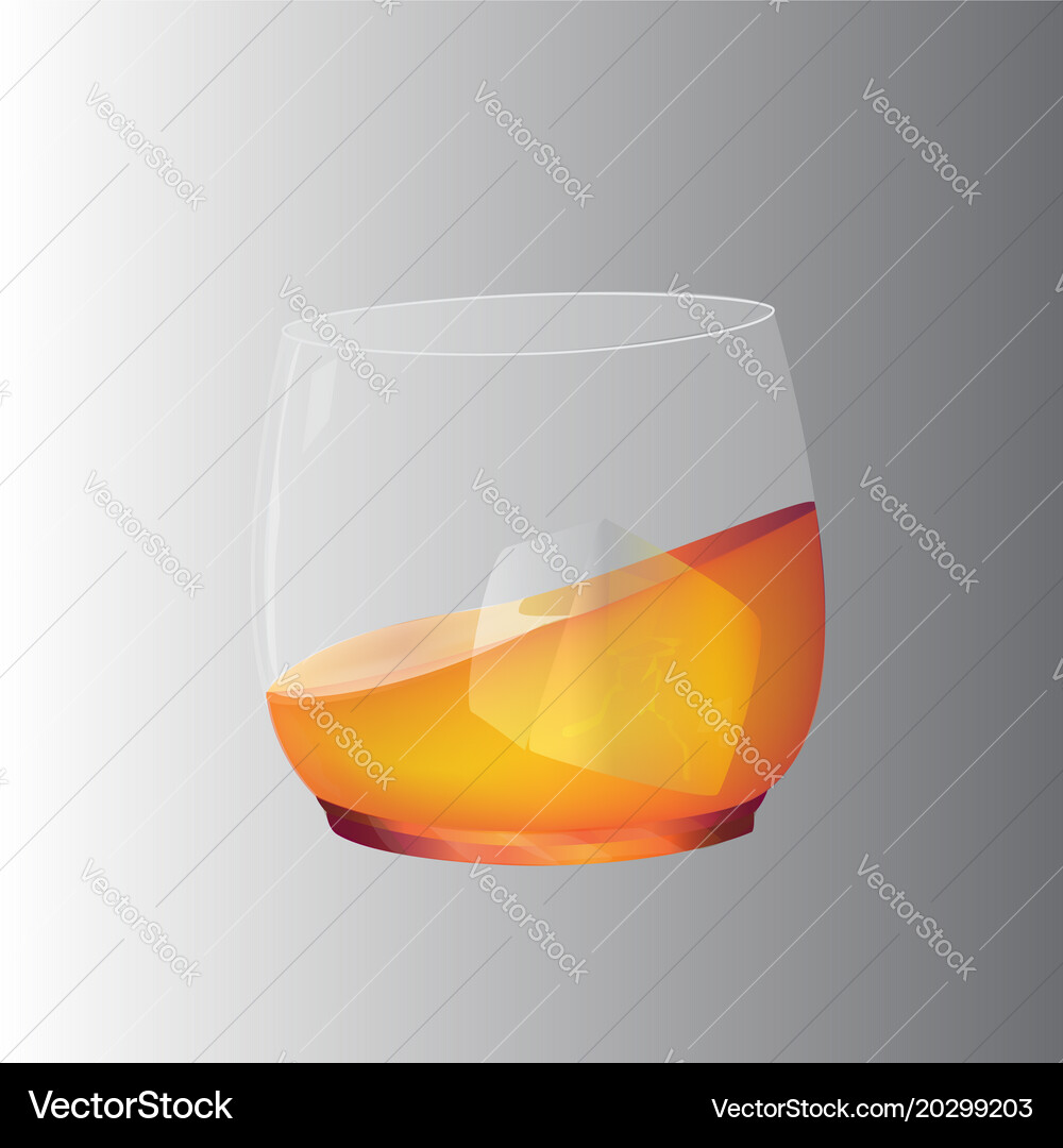 Glass of whiskey Royalty Free Vector Image - VectorStock