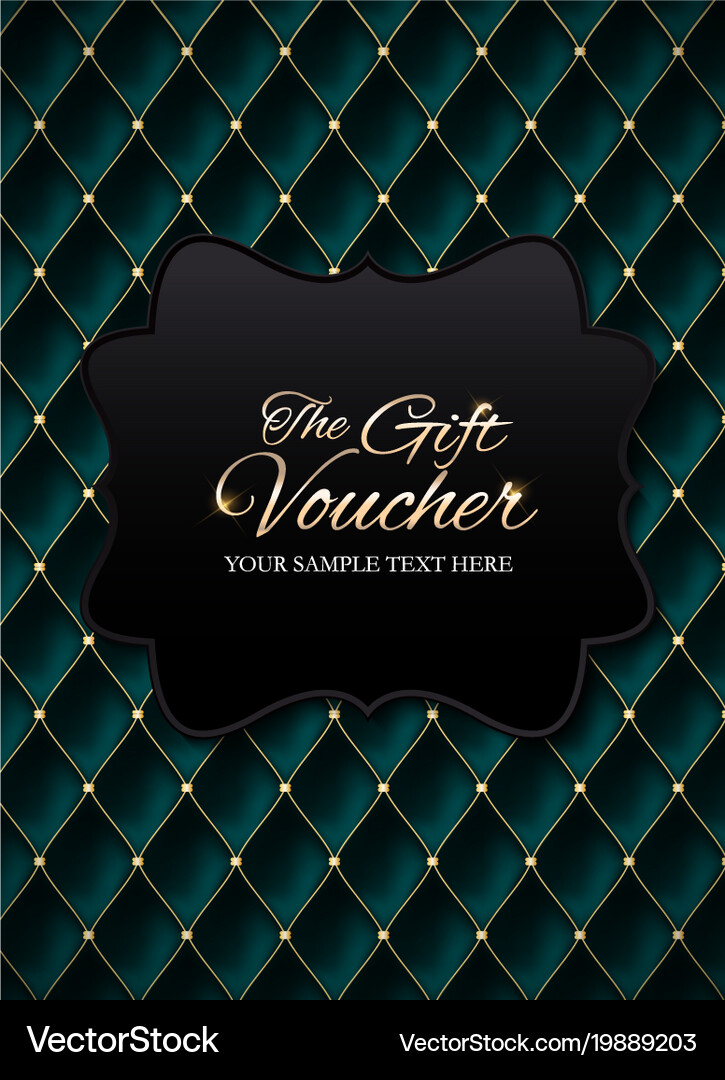 Luxury members gift card template for your Vector Image