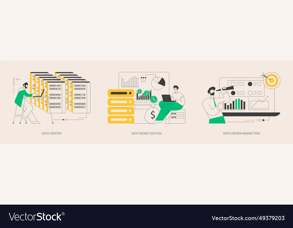 Selling Database Abstract Concept Royalty Free Vector Image