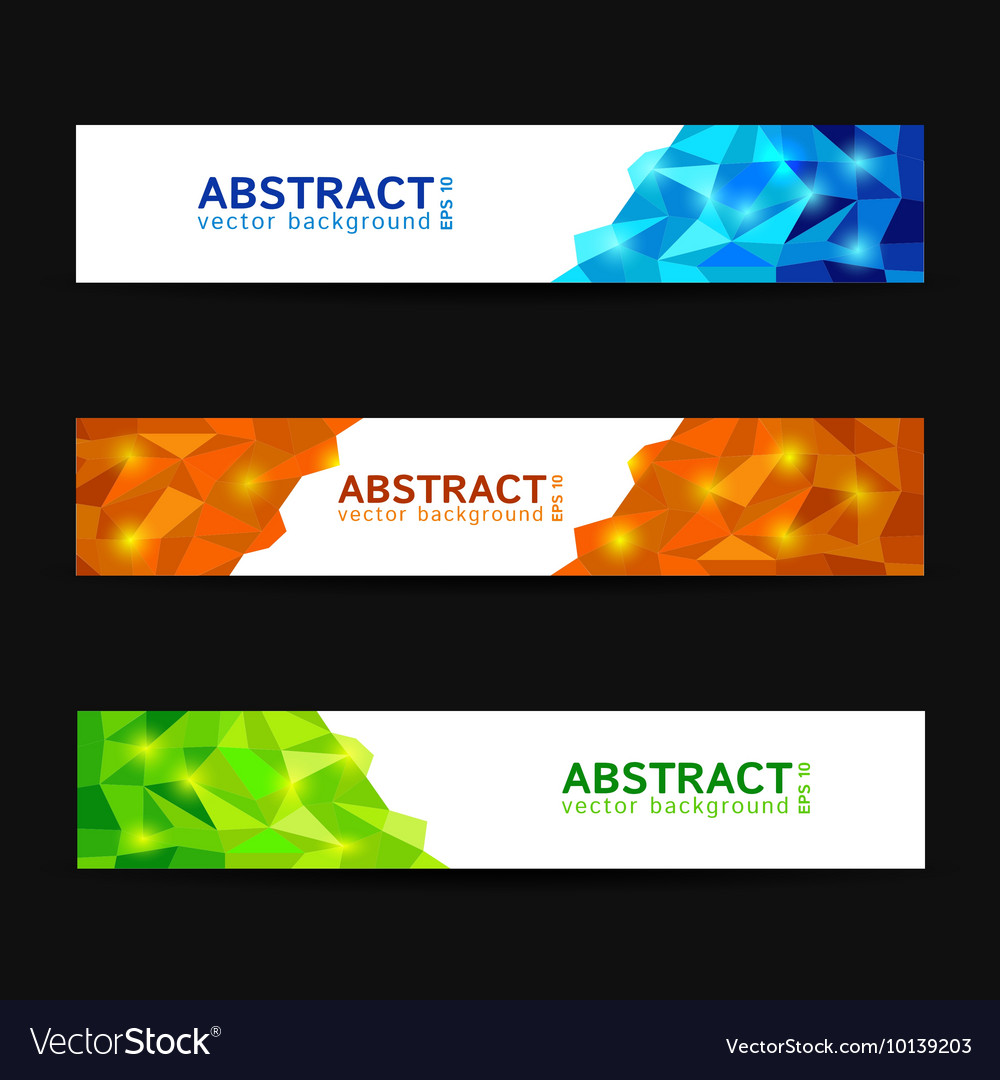 Set of abstract polygonal banners Royalty Free Vector Image Set of abstract polygonal banners Royalty Free Vector Image