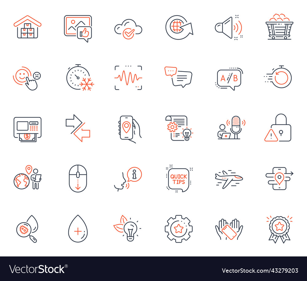 Technology icons set included icon as eco energy Vector Image