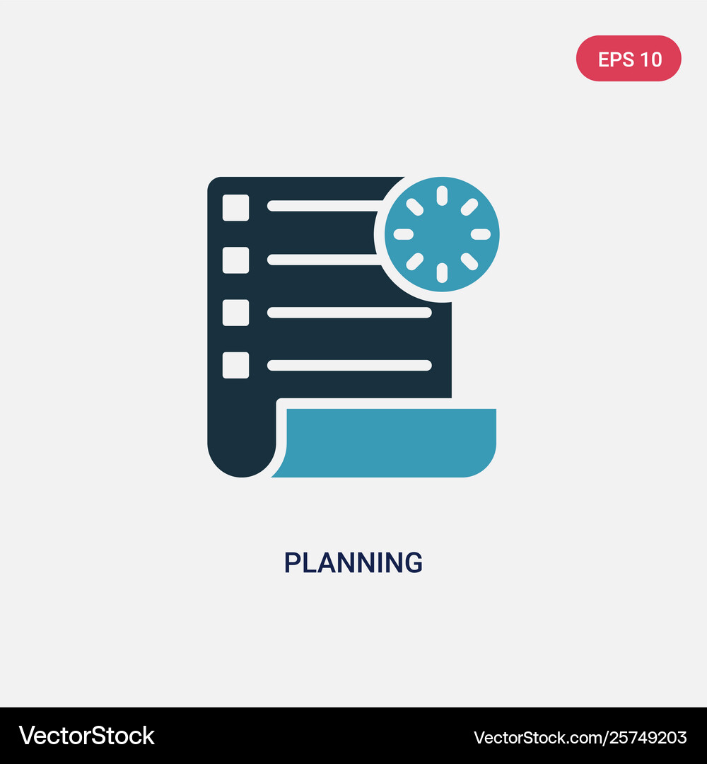 Two color planning icon from success concept Vector Image