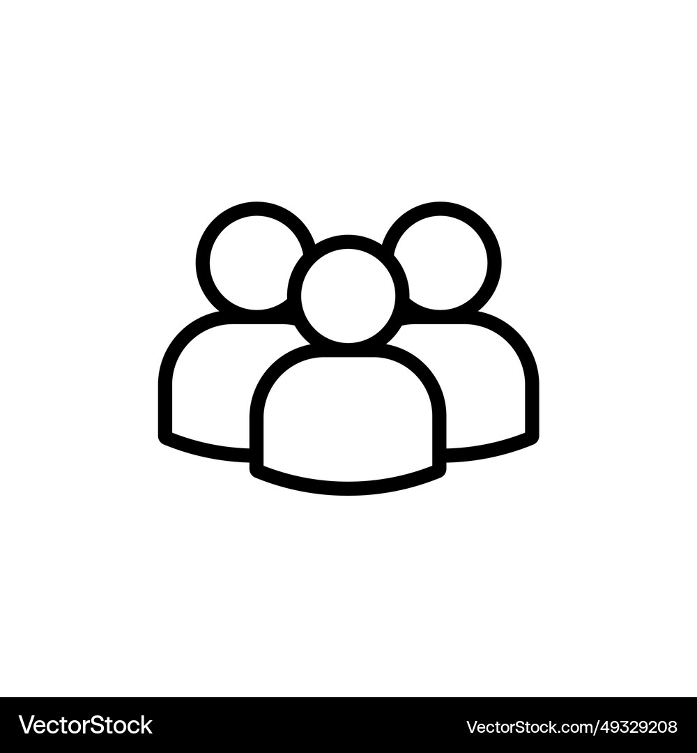 Black people line art icon design template Vector Image