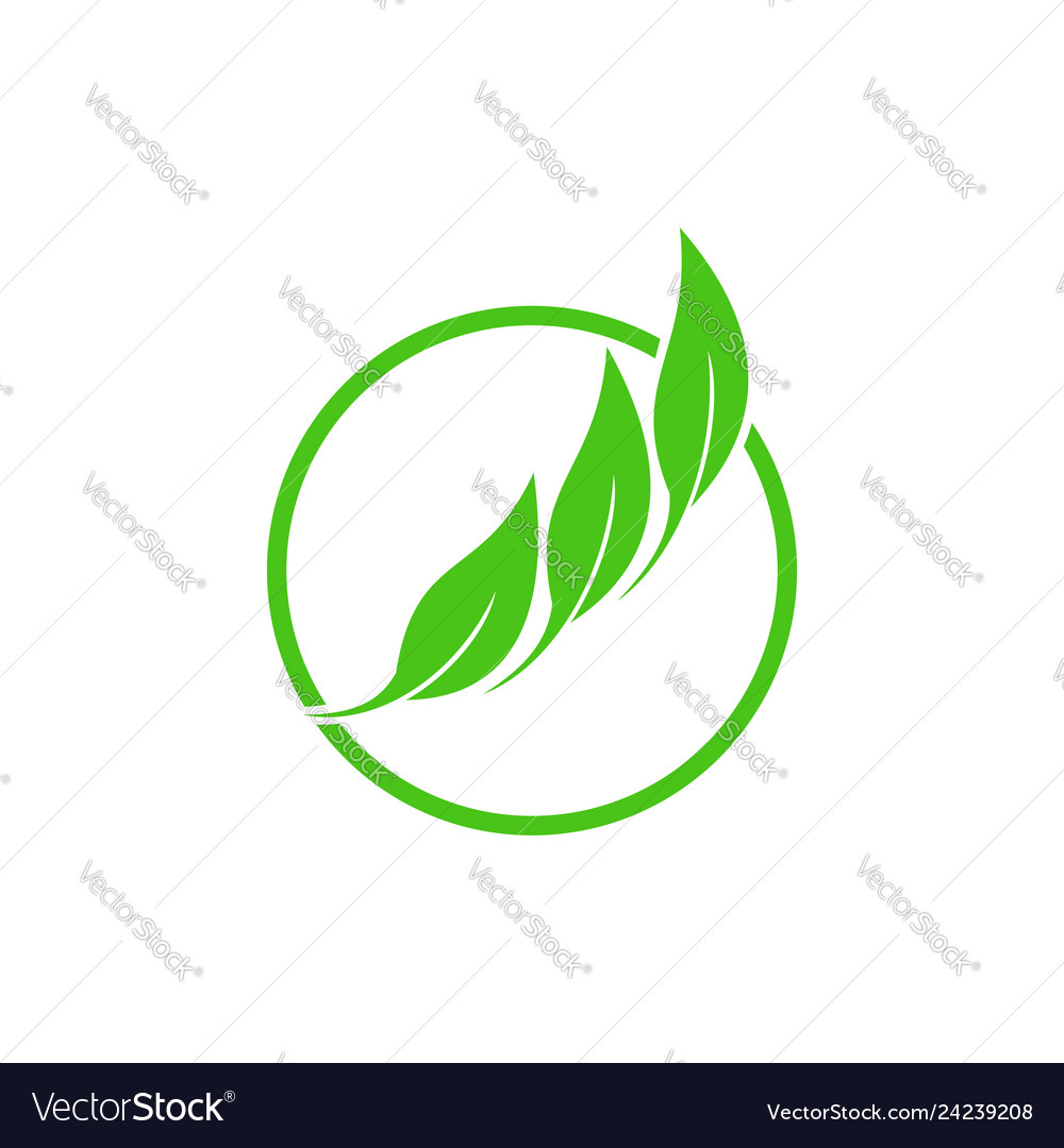 Circle 3 leaf Royalty Free Vector Image - VectorStock