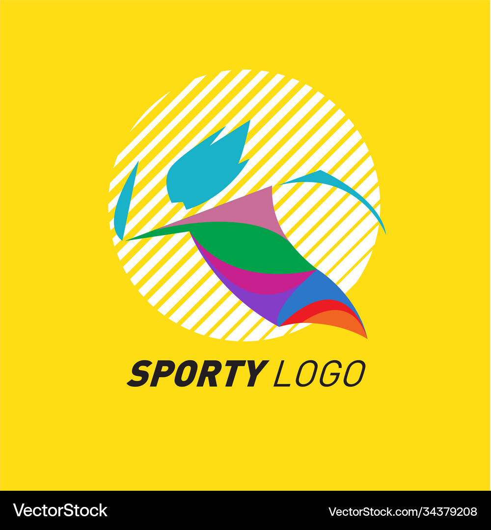 Colorful dynamic sport logo and icon event Vector Image