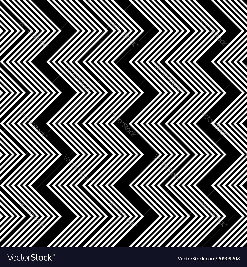 Design seamless monochrome zigzag pattern Vector Image
