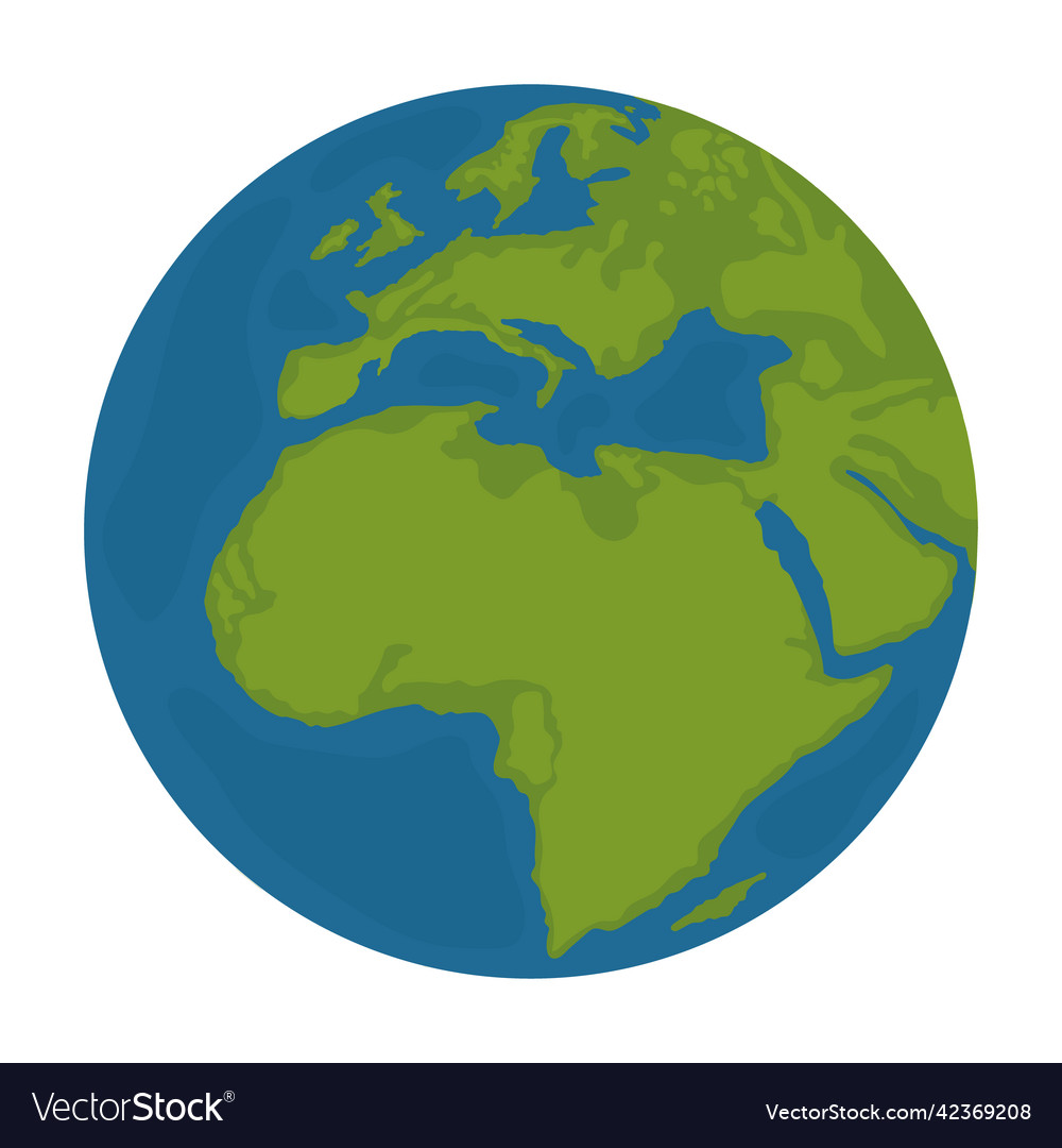 Earth globe map Royalty Free Vector Image - VectorStock