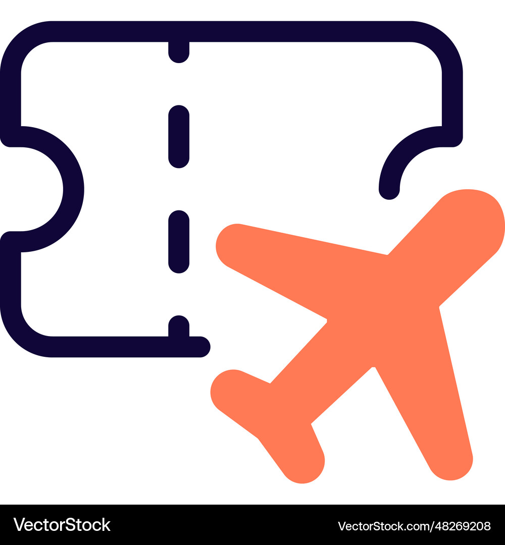Free coupon of a flight ticket Royalty Free Vector Image