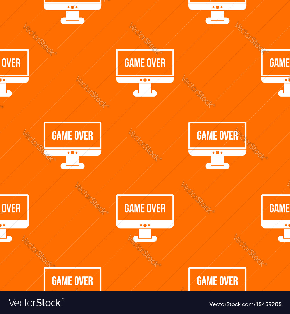 Game over pattern seamless Royalty Free Vector Image