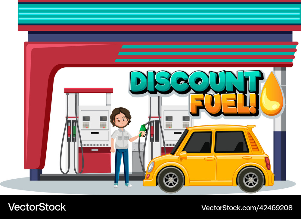 Cartoon Gas Station