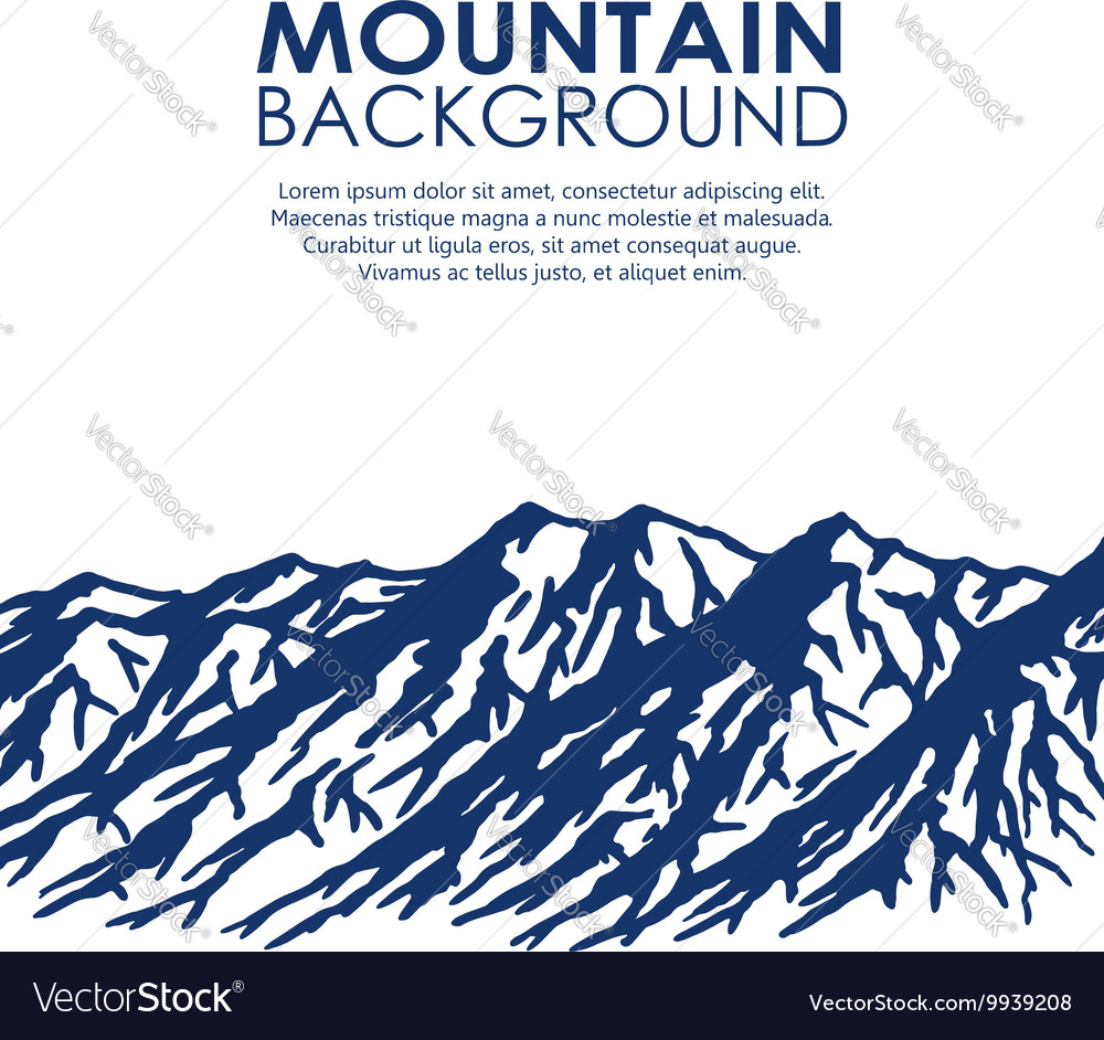 Isolated Mountain Range Royalty Free Vector Image