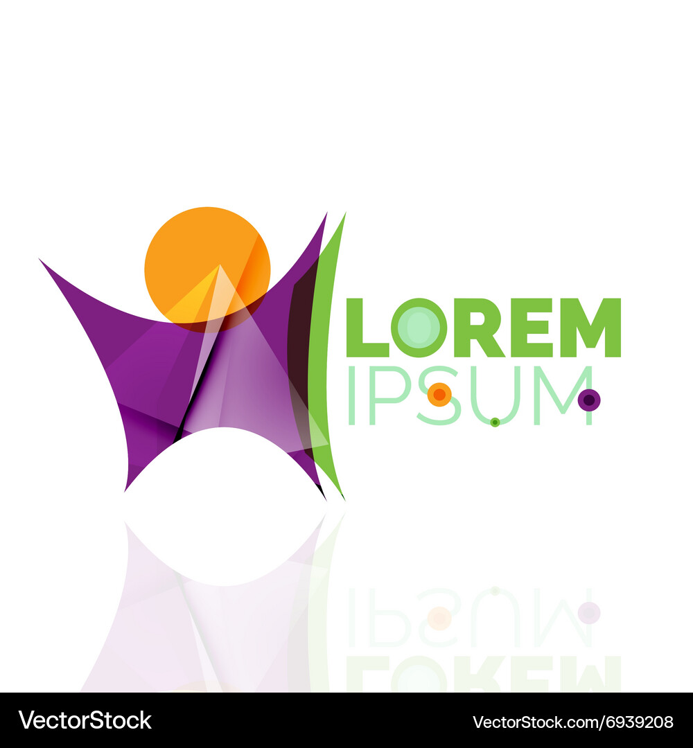 Logo abstract geometric business icon Royalty Free Vector