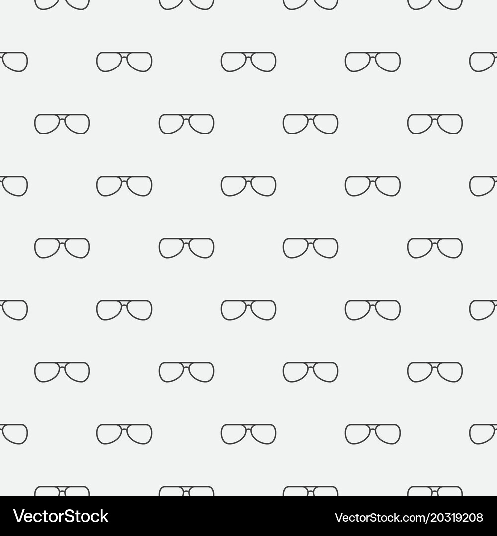 Outline glasses seamless pattern Royalty Free Vector Image