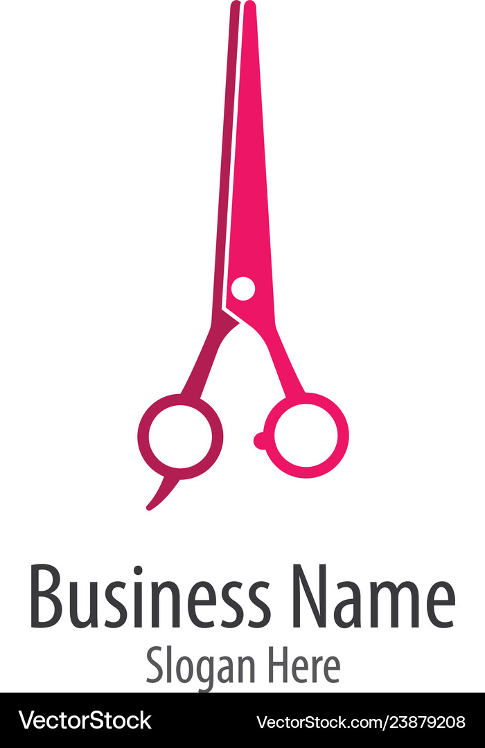 Scissors logo template Royalty Free Vector Image