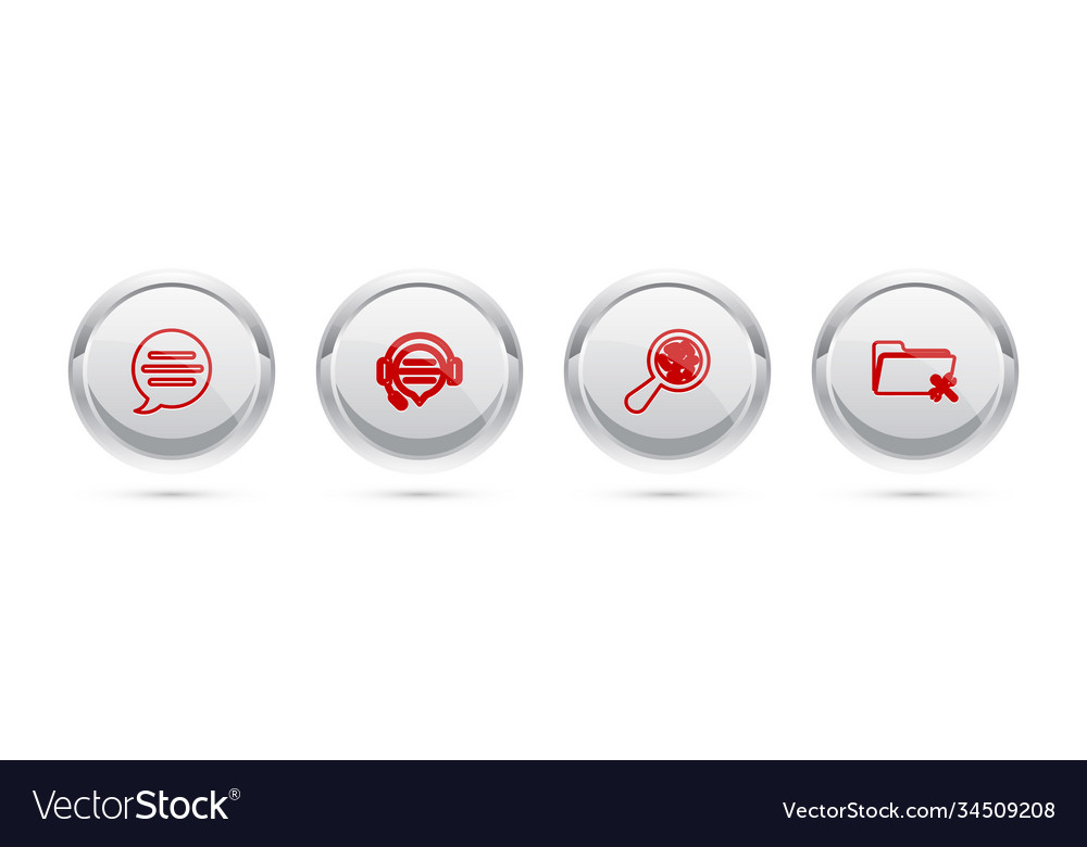 Set line speech bubble chat headphones Royalty Free Vector Set line speech bubble chat headphones Royalty Free Vector