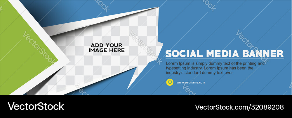 Social media banner design background use for Vector Image