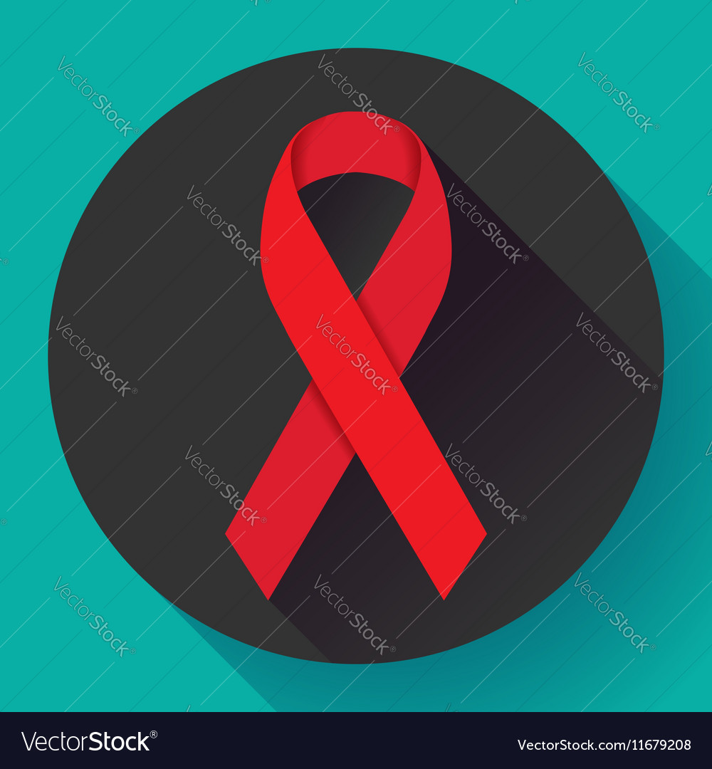 World aids day red ribbon 1 december awareness Vector Image