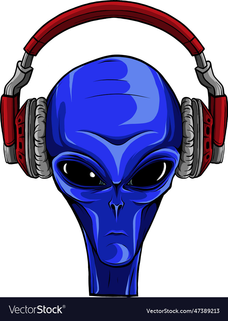 Alien head design Royalty Free Vector Image - VectorStock