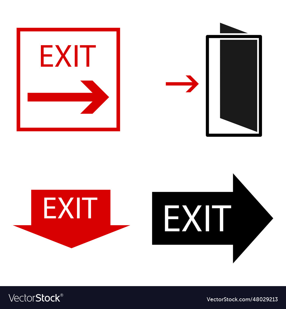Exit icon Royalty Free Vector Image - VectorStock