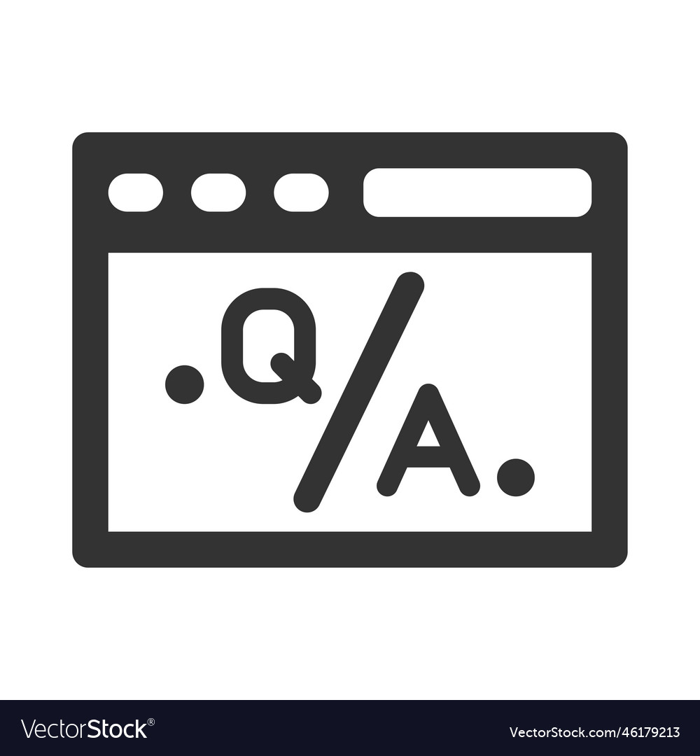 Online question answer icon Royalty Free Vector Image