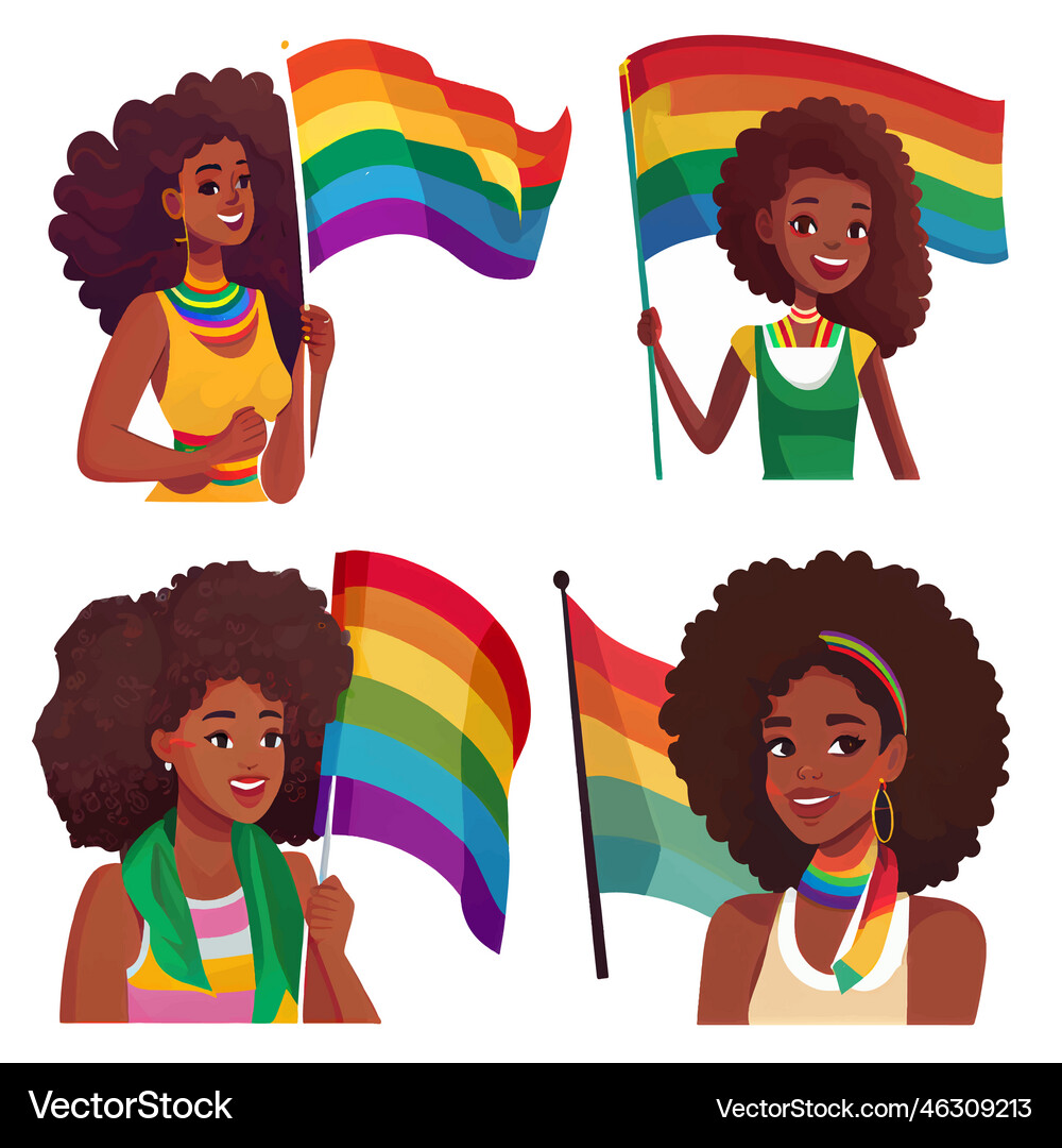 Set of multicultural women Royalty Free Vector Image