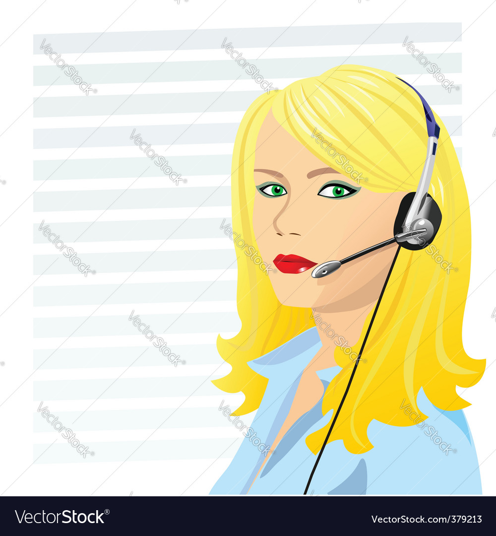 Telephone operator Royalty Free Vector Image - VectorStock