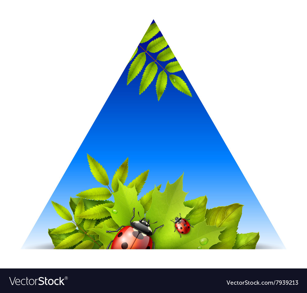 Triangular spring background Royalty Free Vector Image